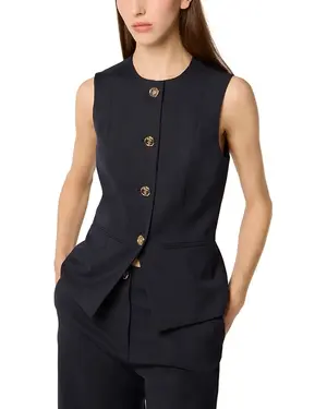 Tresse Fitted Sleeveless Blazer