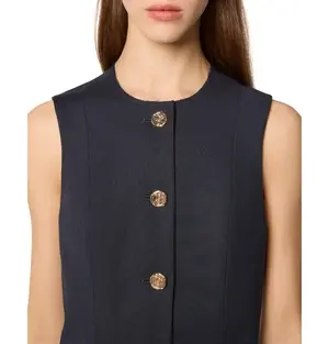 Tresse Fitted Sleeveless Blazer