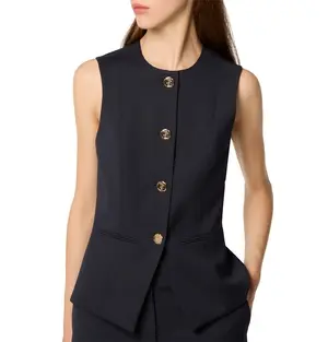 Tresse Fitted Sleeveless Blazer