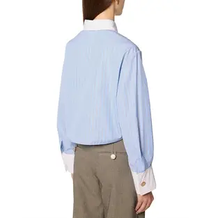 Tresse Cropped Tie Shirt