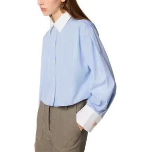 Tresse Cropped Tie Shirt