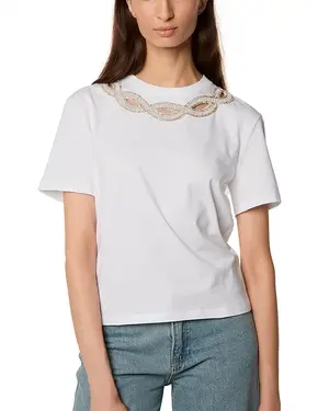 Tresse Tobi Rhinestone Trim Tee