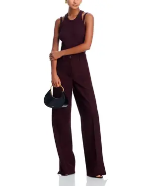 Helmut Lang Wool Vented Wide Leg Pants