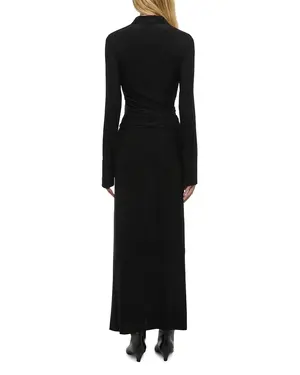 Helmut Lang Twisted Maxi Shirtdress - Black