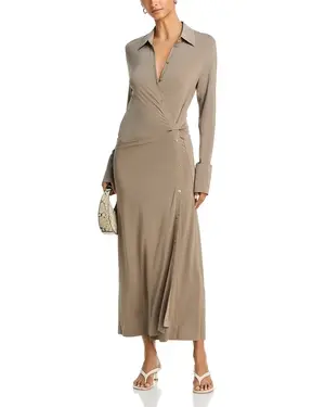Helmut Lang Twisted Maxi Shirtdress - Fallenrock