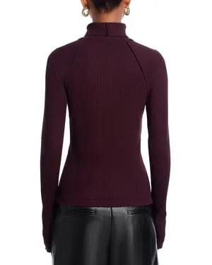 Helmut Lang Shrug Layer Turtleneck Sweater - Mahogany