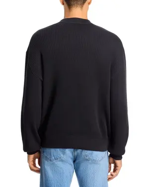 Madewell Waffle Knit Crewneck Sweatshirt - Licorice