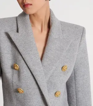 Balmain Wool-blend Double-breasted Blazer