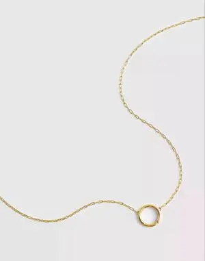 Madewell Mini Paperclip Chain Necklace - Antique Gold