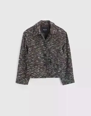 Madewell Textured Tweed Chore Jacket - Brown Multi