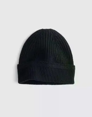 Madewell Knit Beanie In Wool Blend - Black