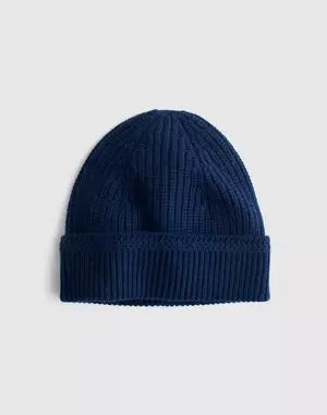 Madewell Knit Beanie In Wool Blend - Midnight Navy