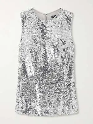 Dolce & Gabbana Sequined Satin Top