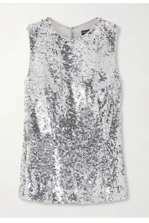 Dolce & Gabbana Sequined Satin Top