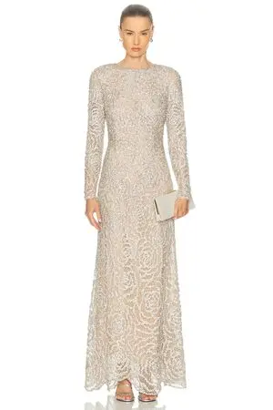 Oscar De La Renta Long Sleeve Evening Dresses