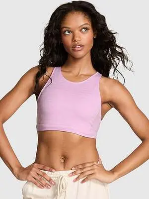 Pink High Neck Sports Bras