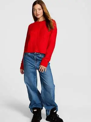 Pink Medium Knit Cardigans For Women