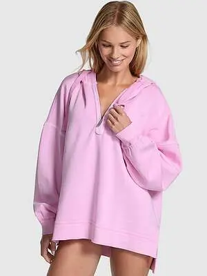 Pink Oversized Sweatshirts Hoodies For Women