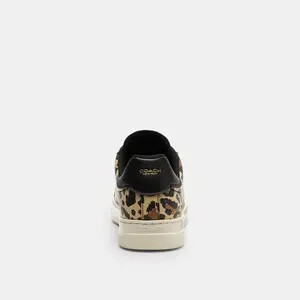 COACH OUTLET Coach High Line Leopard Print Leather Sneakers