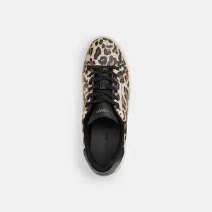 COACH OUTLET Coach High Line Leopard Print Leather Sneakers