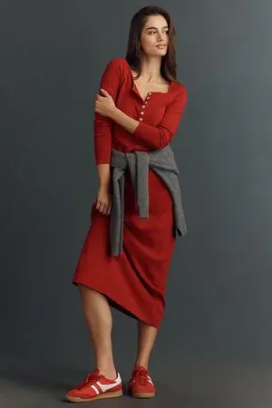 L*Space X Long-sleeve Maxi Dress - Red