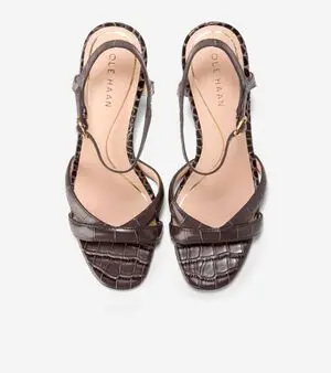 Cole Haan Constantina Sandals - Dark Chocolate Croc Print