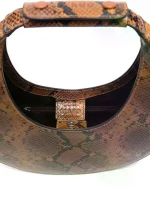 Staud Moon Snakeskin Handle Tote