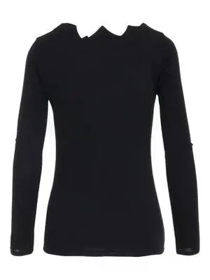 Yohji Yamamoto Long-sleeve Top With Zig-zag Neckline
