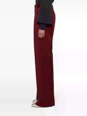 Loulou De Saison Silk High-waisted Trousers - Red