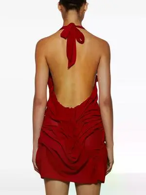 DI PETSA Draped Halterneck Mini Dress