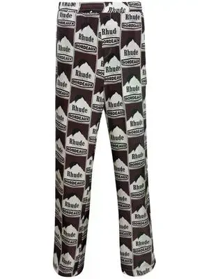 Rhude Graphic Print Trousers - Red