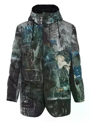 Yohji Yamamoto Graphic-print Padded Jacket