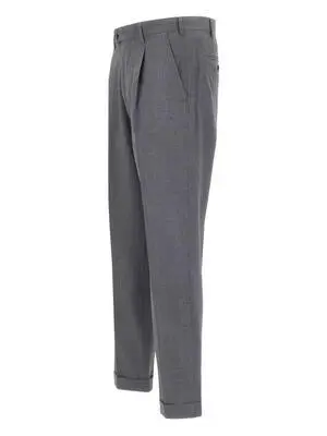 DEVORE INCIPIT Pleated-front Trousers - Grey