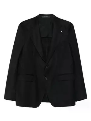 Tagliatore Button Pin-detail Blazer - Black