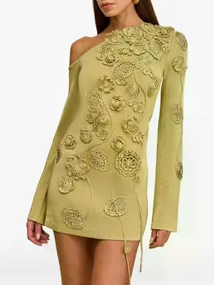 Cult Gaia Kaela Floral-appliqué Mini Dress