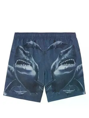 Burberry Shark-print Swim Shorts - Blue