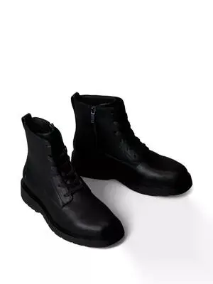 Calvin Klein Logo-detail Leather Boots