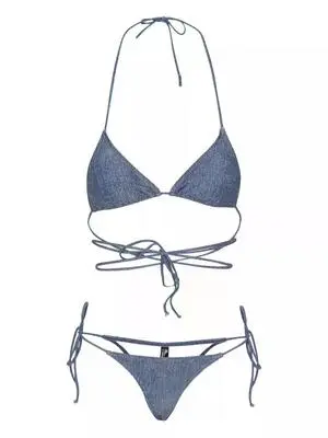 ROTATE BY BIRGER CHRISTENSEN Denim-print Bikini