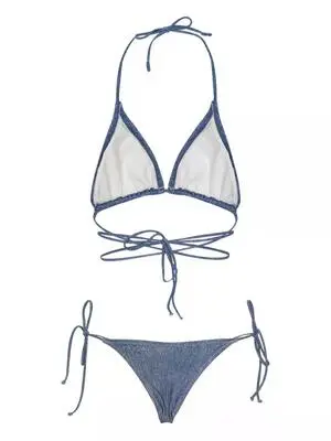 ROTATE BY BIRGER CHRISTENSEN Denim-print Bikini
