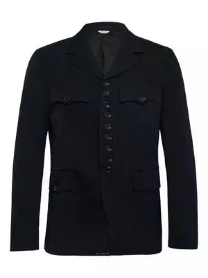 Comme Des Garçons Button-up Wool Jacket - Black