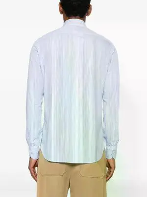 BORRIELLO NAPOLI Striped Cotton Shirt - Blue