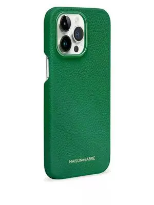 MAISON DE SABRE Leather Iphone 14 Pro Max Case - Green