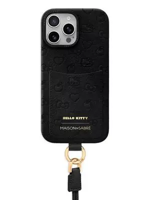 MAISON DE SABRE X Hello Kitty Sling Iphone 16 Pro Max Case Black