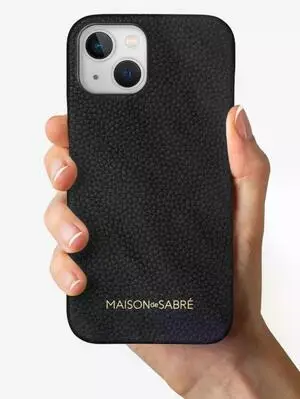 MAISON DE SABRE Leather Phone Case - Black