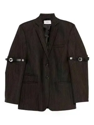 Coperni Pinstriped Blazer With Belted Sleeves