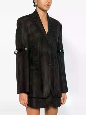 Coperni Pinstriped Blazer With Belted Sleeves