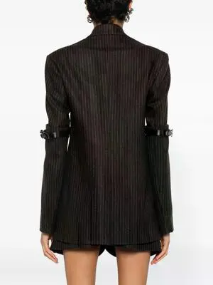 Coperni Pinstriped Blazer With Belted Sleeves