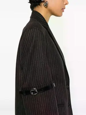 Coperni Pinstriped Blazer With Belted Sleeves