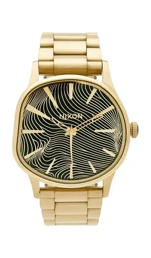Nixon Sentry Wobble Watch - Dim Gold & Black