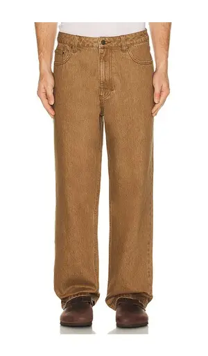RHYTHM Rhythm Subtle Baggy Jean In Brown.